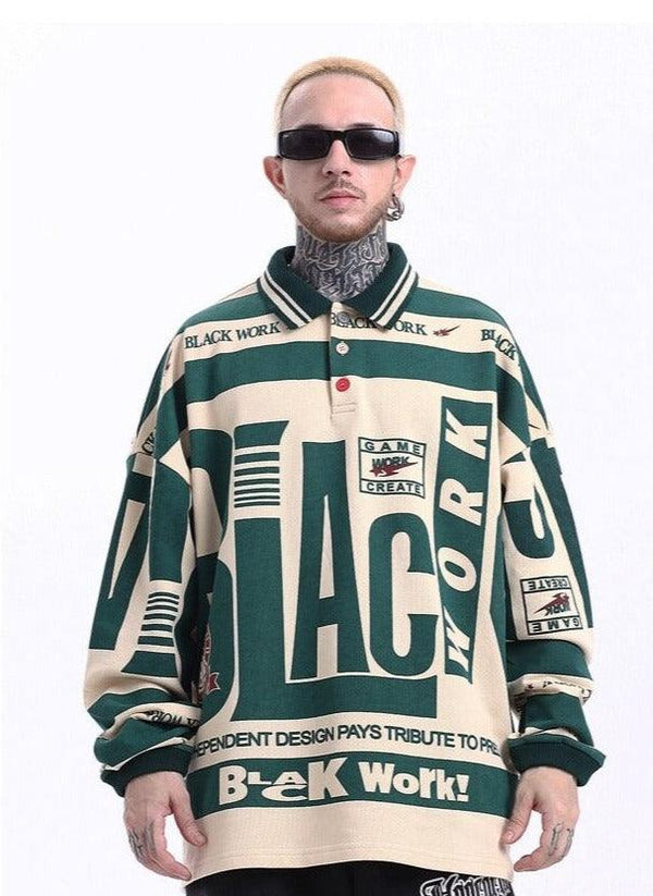 Black Work Polo T-shirt